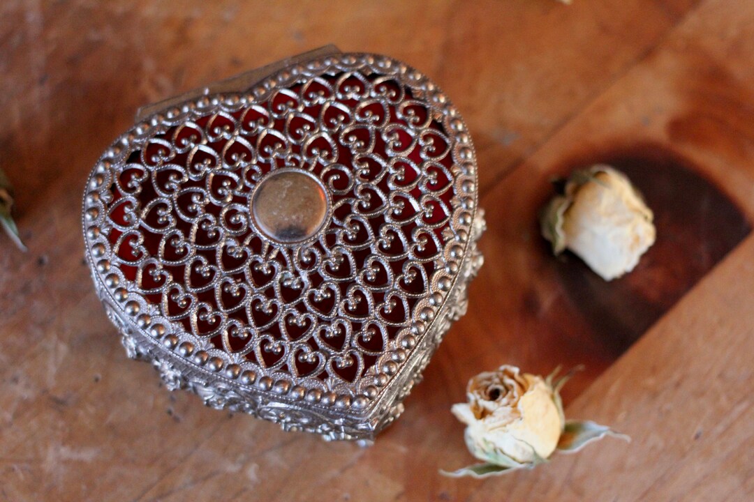 Small Heart Box Heart Box Valentine's Day Box Trinket Box Jewelry Box ...