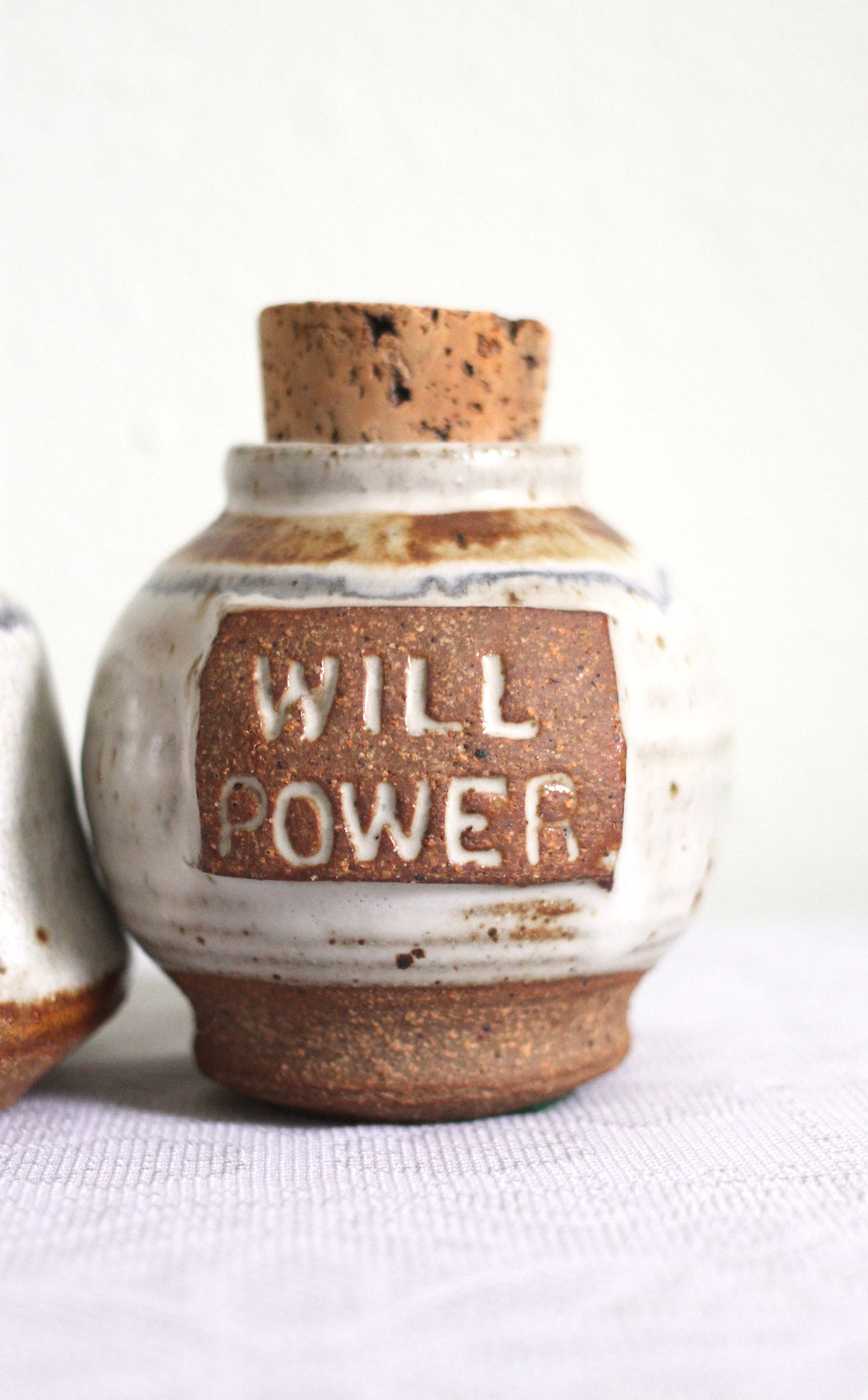 Handmade Pottery Jars With Cork Handmade Pottery Word Jars - Etsy