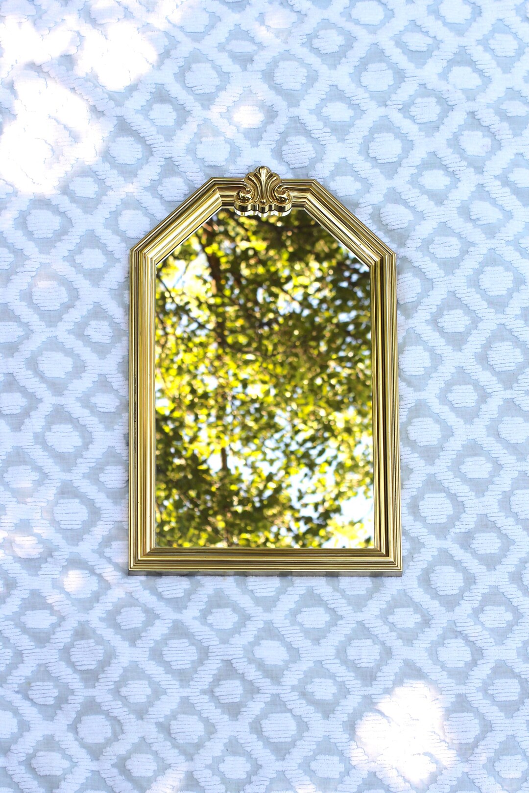 Gold Mirror - Art Deco Shape - Arch Mirror - Midcentury Mirror ...