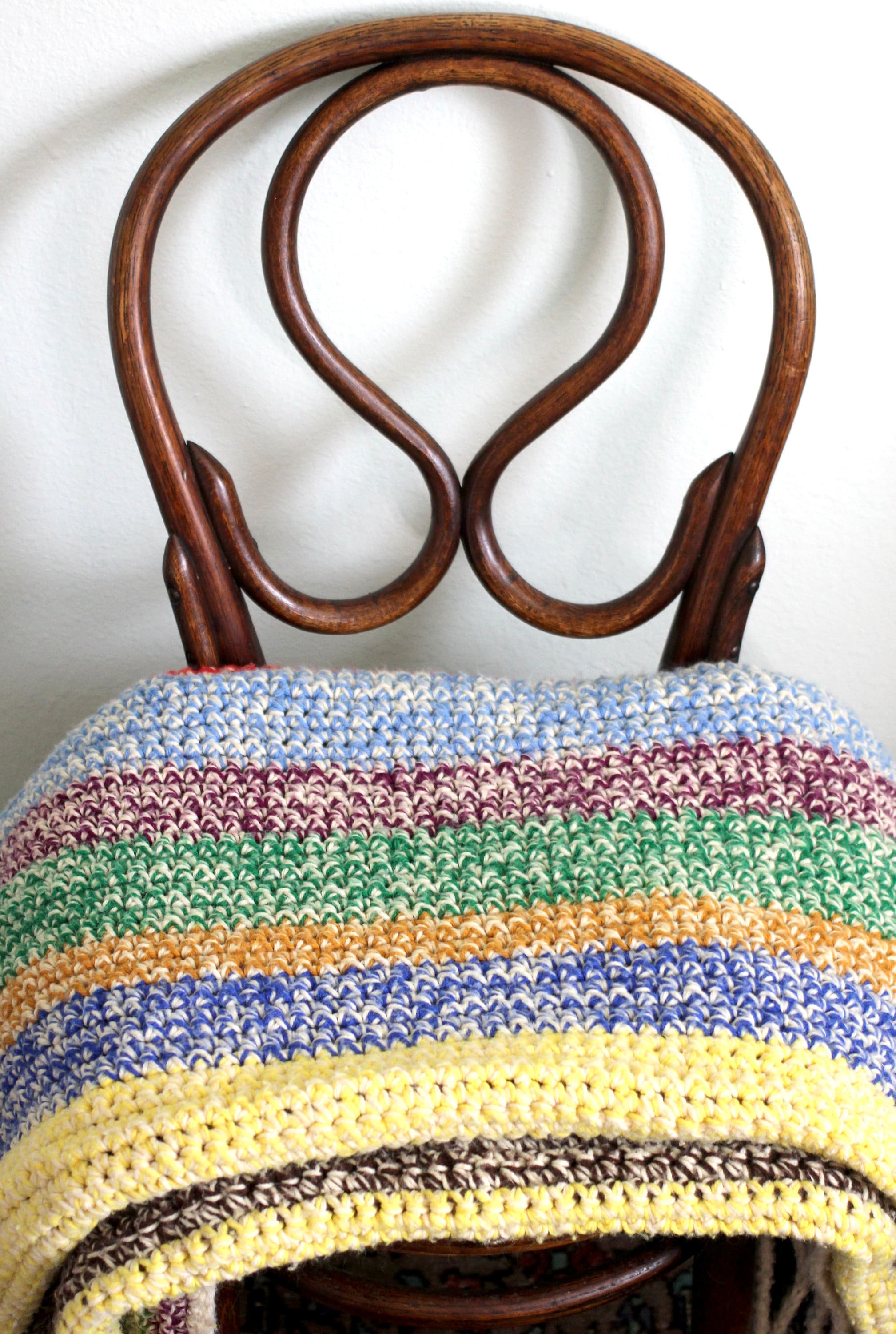 Rainbow and Cream Striped Blanket - Retro Blanket - Striped Throw ...