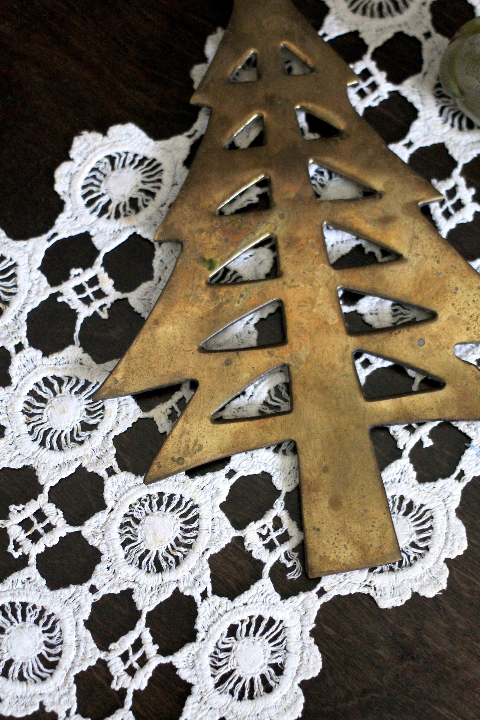 Brass Christmas Tree Brass Christmas Tree Trivet Brass - Etsy