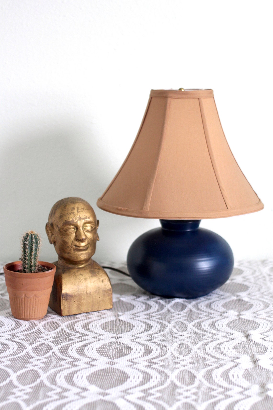 Small Blue Lamp retro 90s lamp table lamp orb lamp | Etsy