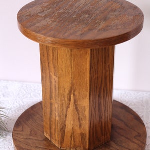 Octagon Wood Plant Stand - Wood Stand - Wood Stool - Plant Stand ...