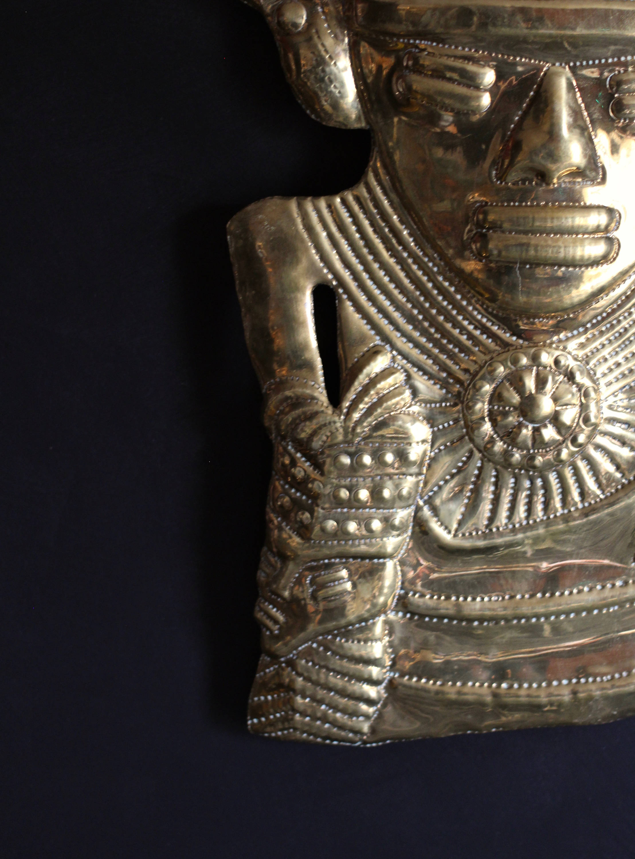 Gold Relief Plaque Warrior With Flower and Head gold Statue | Etsy