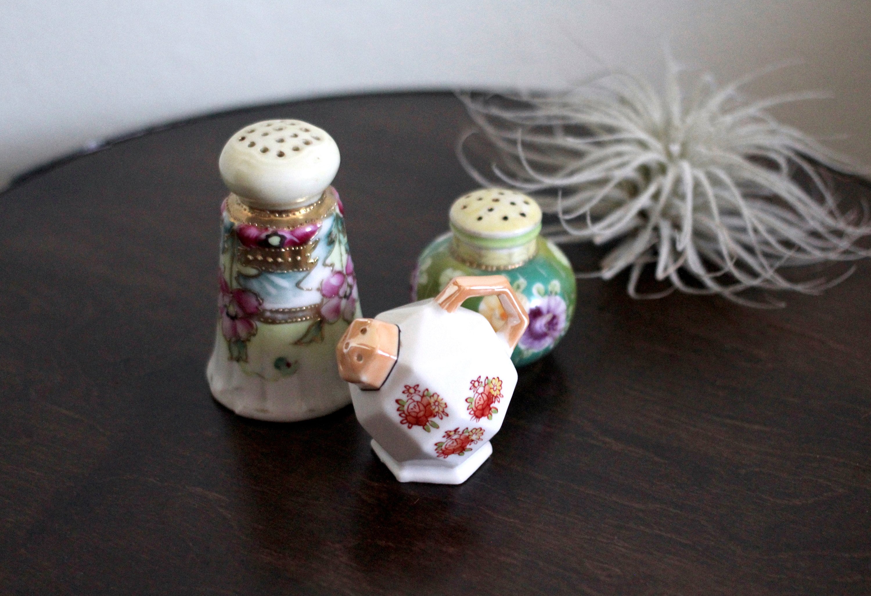 Victorian Shakers - Handpainted Shakers - Flower Design - Antique ...