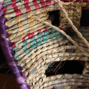 Unique Basket Face - Wall Mask - Mexican Folk Art - Basket Mask - Fiber ...