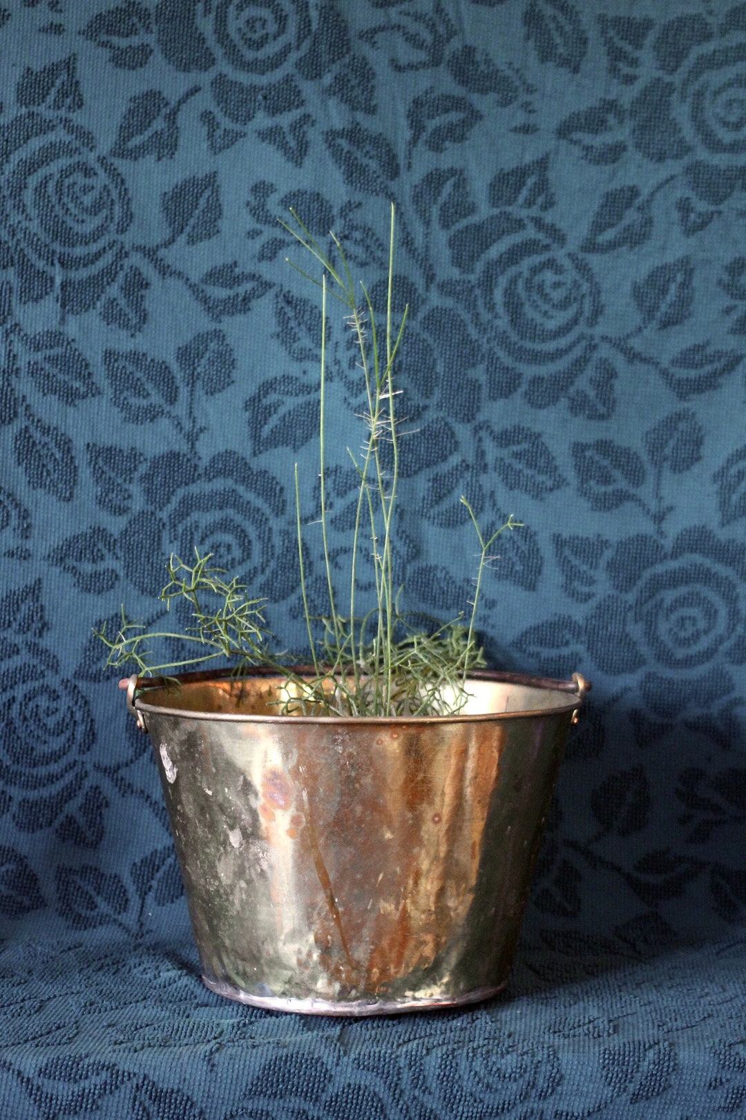 Very Large Brass Apple Butter Bucket - Could Be Used as a Brass Planter ...