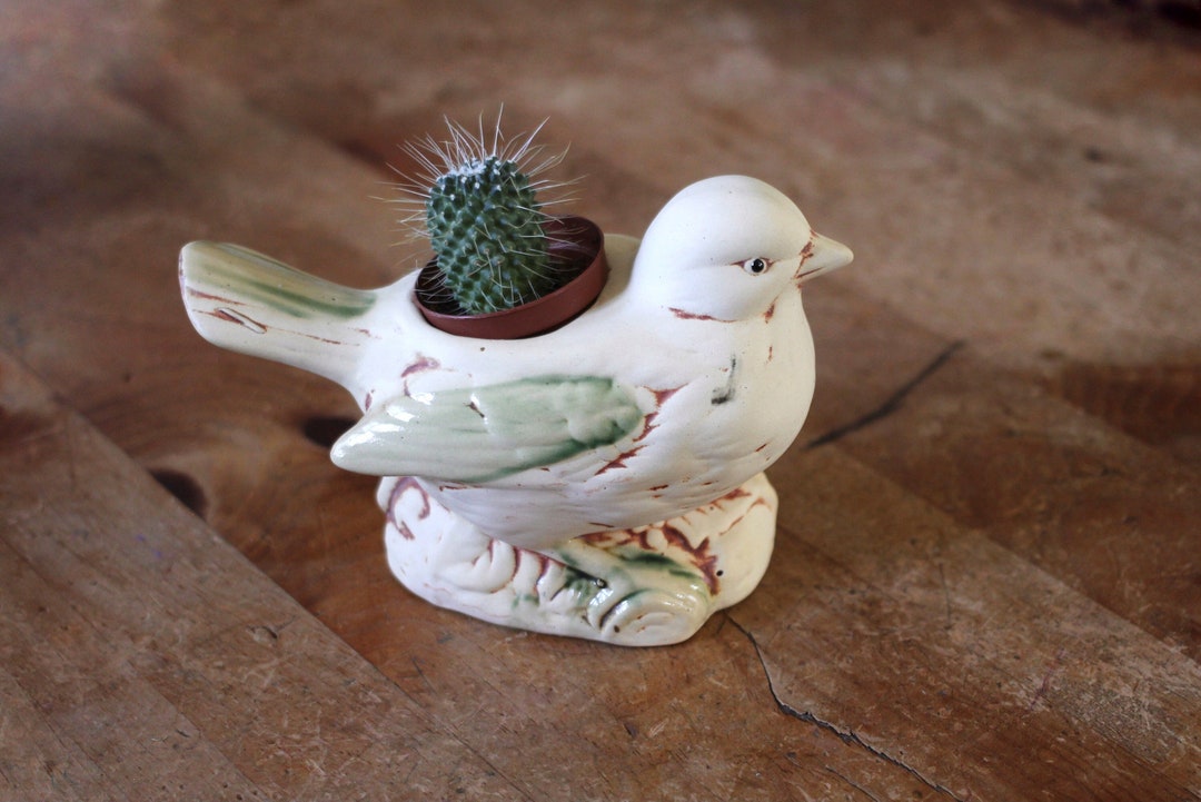Ceramic Bird Dish - Bird Planter - Bird Pot - Bird Bowl - Painted Bird ...