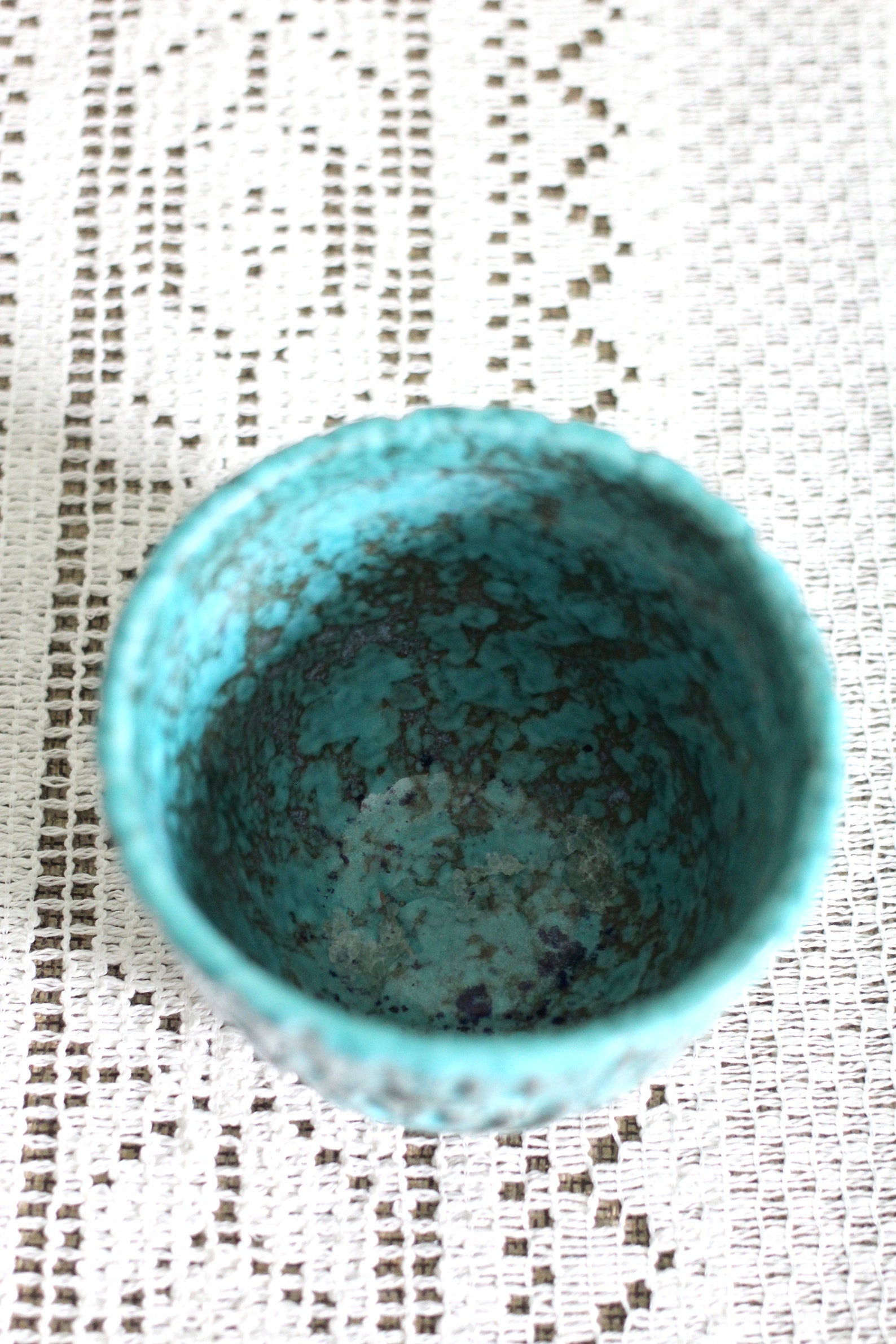 Small Turquoise Planter - Pottery Planter - Textured Planter - Ceramic ...