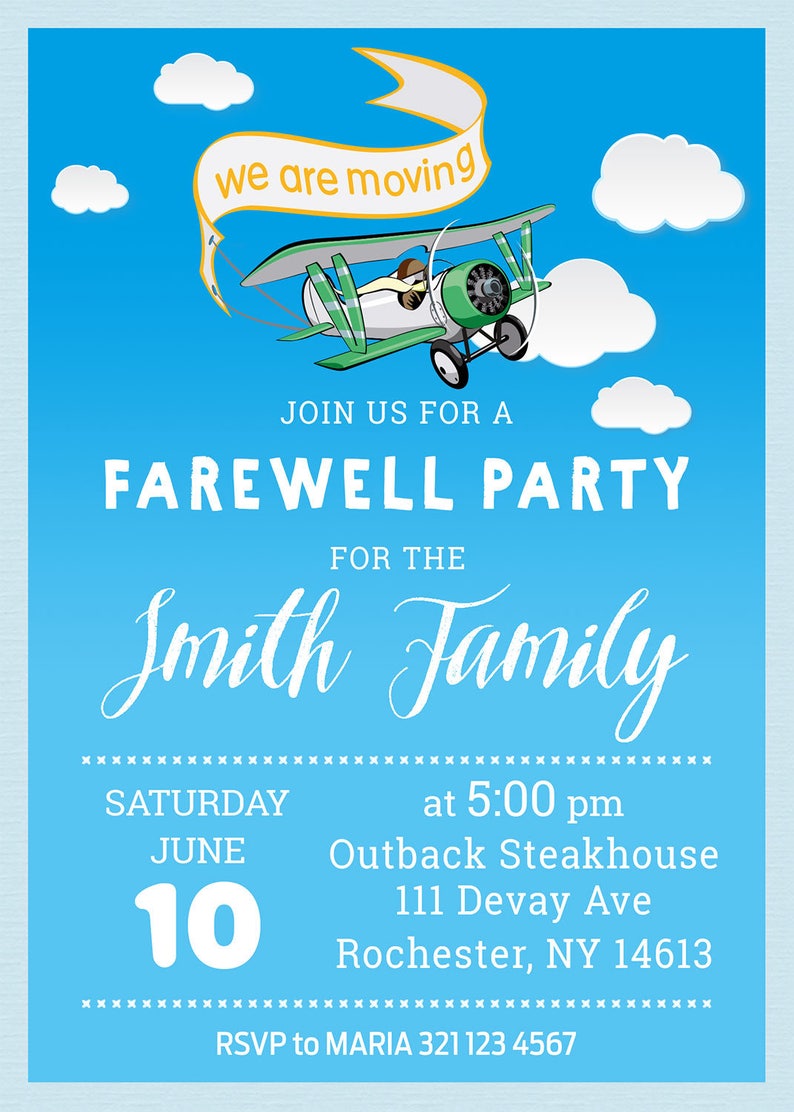 We're moving Farewell Party Invite Moving Away Party | Etsy