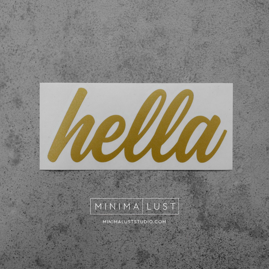 Hella Gold Vinyl Decal - SF Giants - Warriors - A's - 49ers - Niners ...