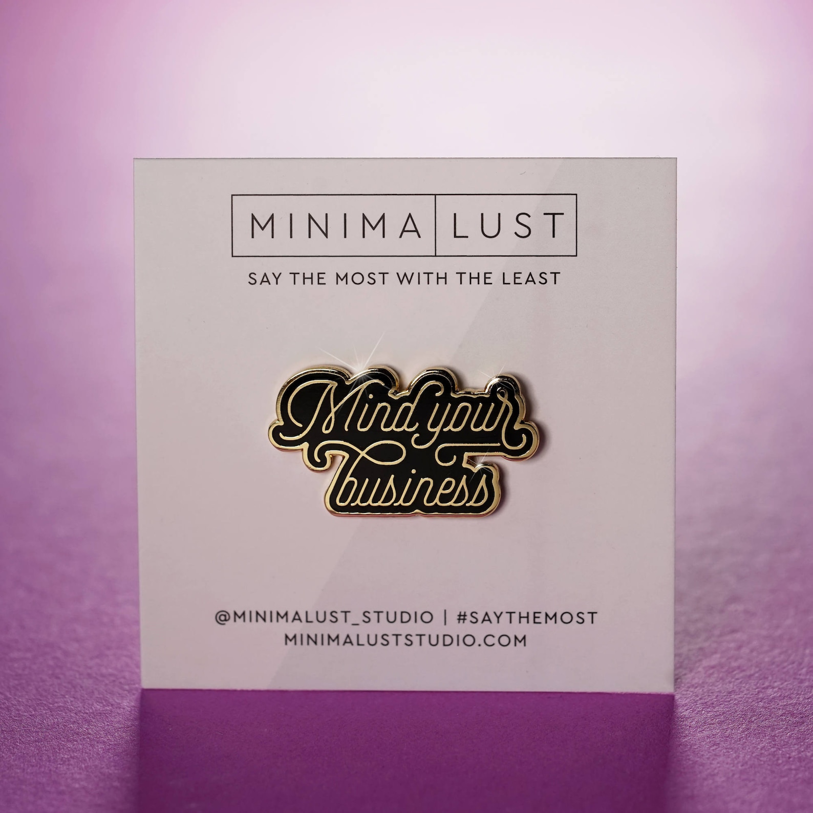 Mind Your Business Enamel Lapel Pin - Etsy