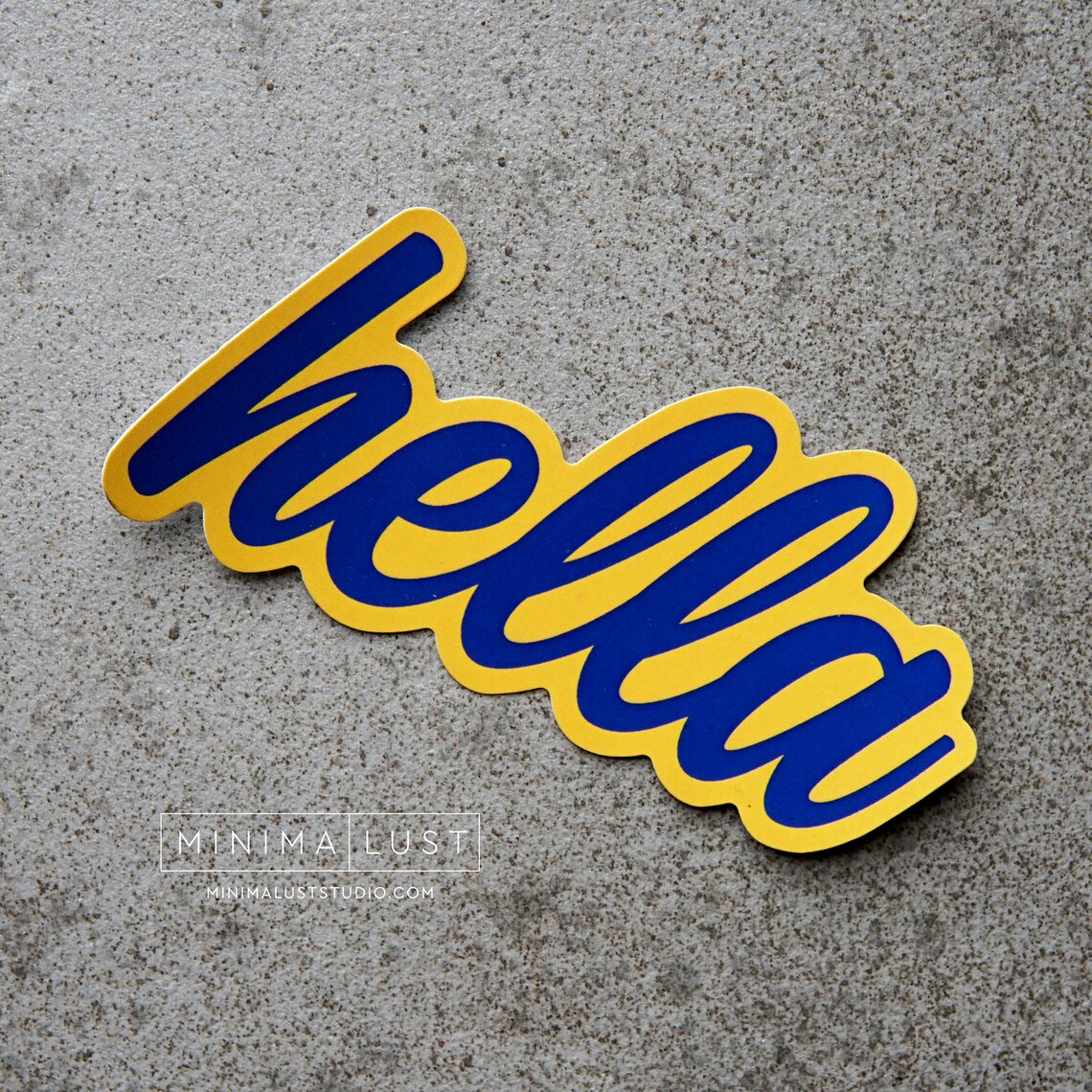 Hella Blue & Yellow Die Cut Sticker Hella Warriors Bay - Etsy
