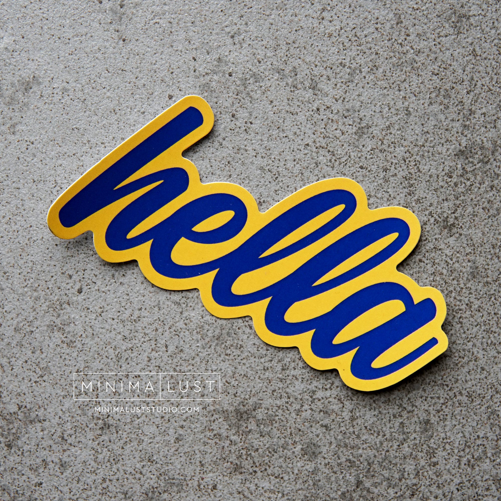 Hella Blue & Yellow Die Cut Sticker - Hella - Warriors - Bay Area - Die ...