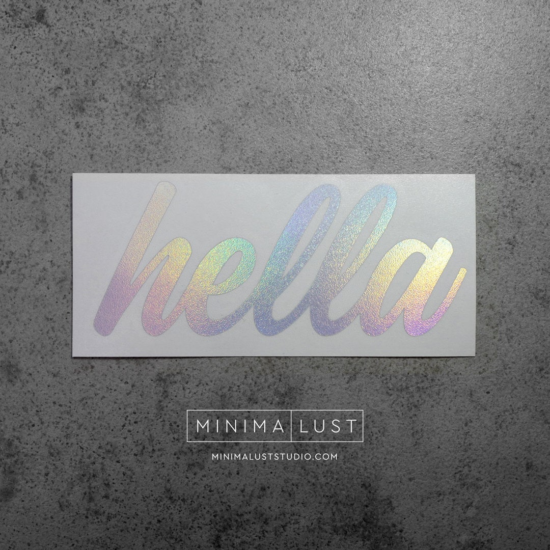 Hella Silver Holographic Vinyl Decal SF Giants Warriors | Etsy