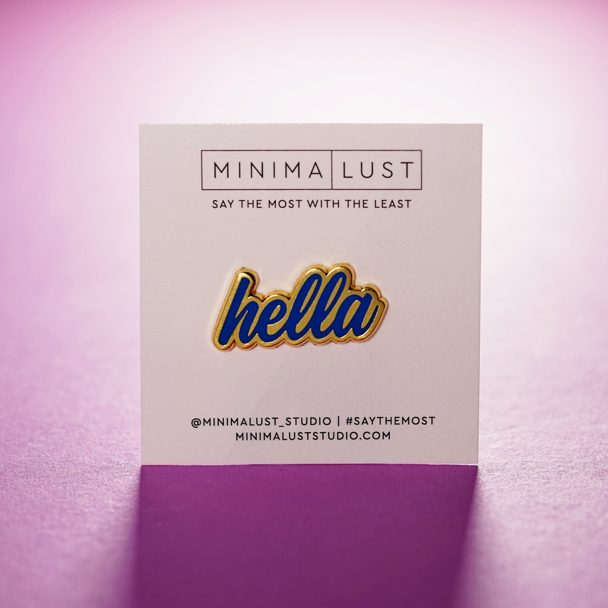 Hella Blue & Gold Enamel Label Pin Warriors Dub Nation | Etsy