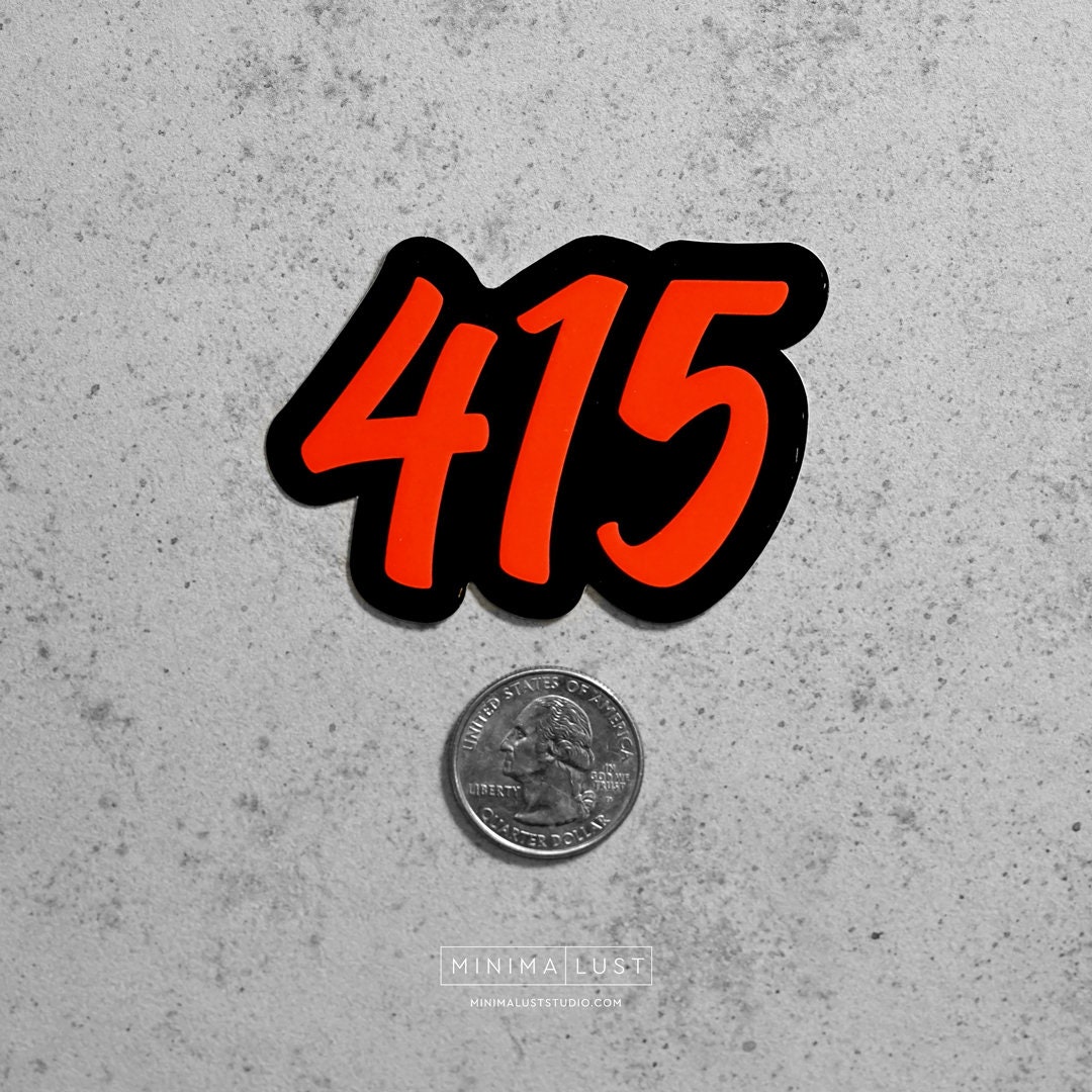 415 Black & Orange Die Cut Sticker - SF Giants - Frisco - Giants - Bay ...