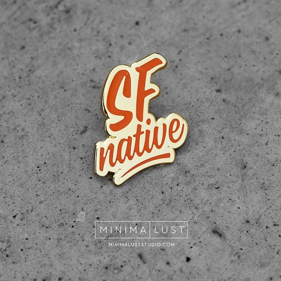 SF Native Orange & Gold Enamel Lapel Pin SF Giants San | Etsy