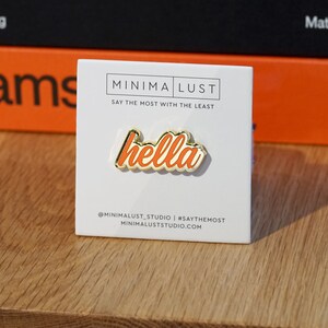 Hella Orange & Gold Enamel Label Pin - SF Giants - San Francisco ...