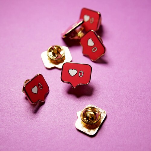 Zero Notifications Hard Enamel Lapel Pin No Love | Etsy