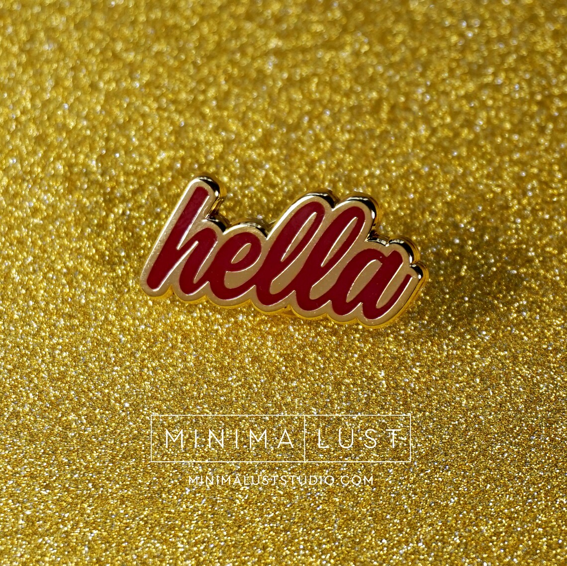 Hella Red & Gold Enamel Label Pin - San Francisco 49ers - San Francisco ...