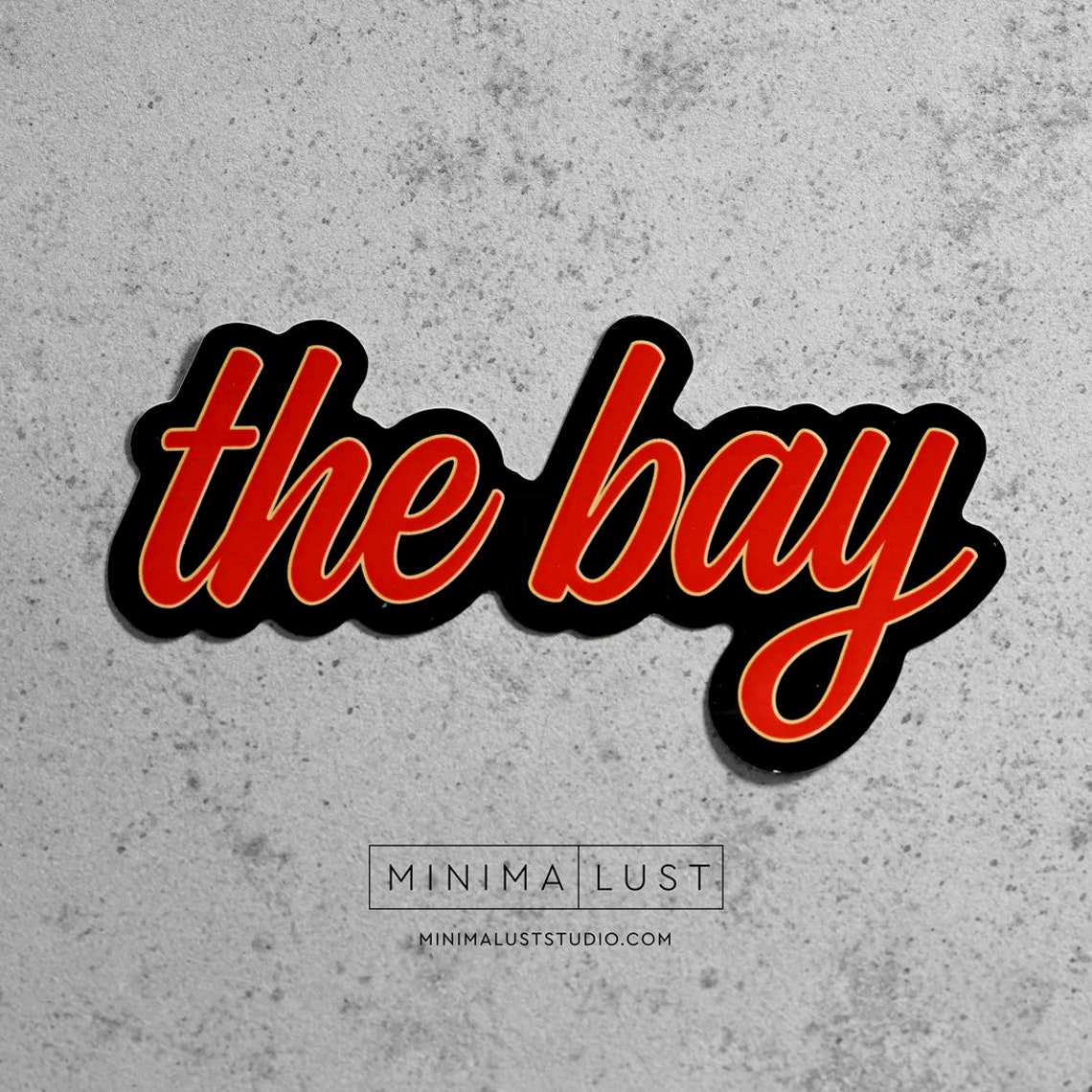The Bay Die Cut Sticker Red/gold Bay Area SF Niners | Etsy