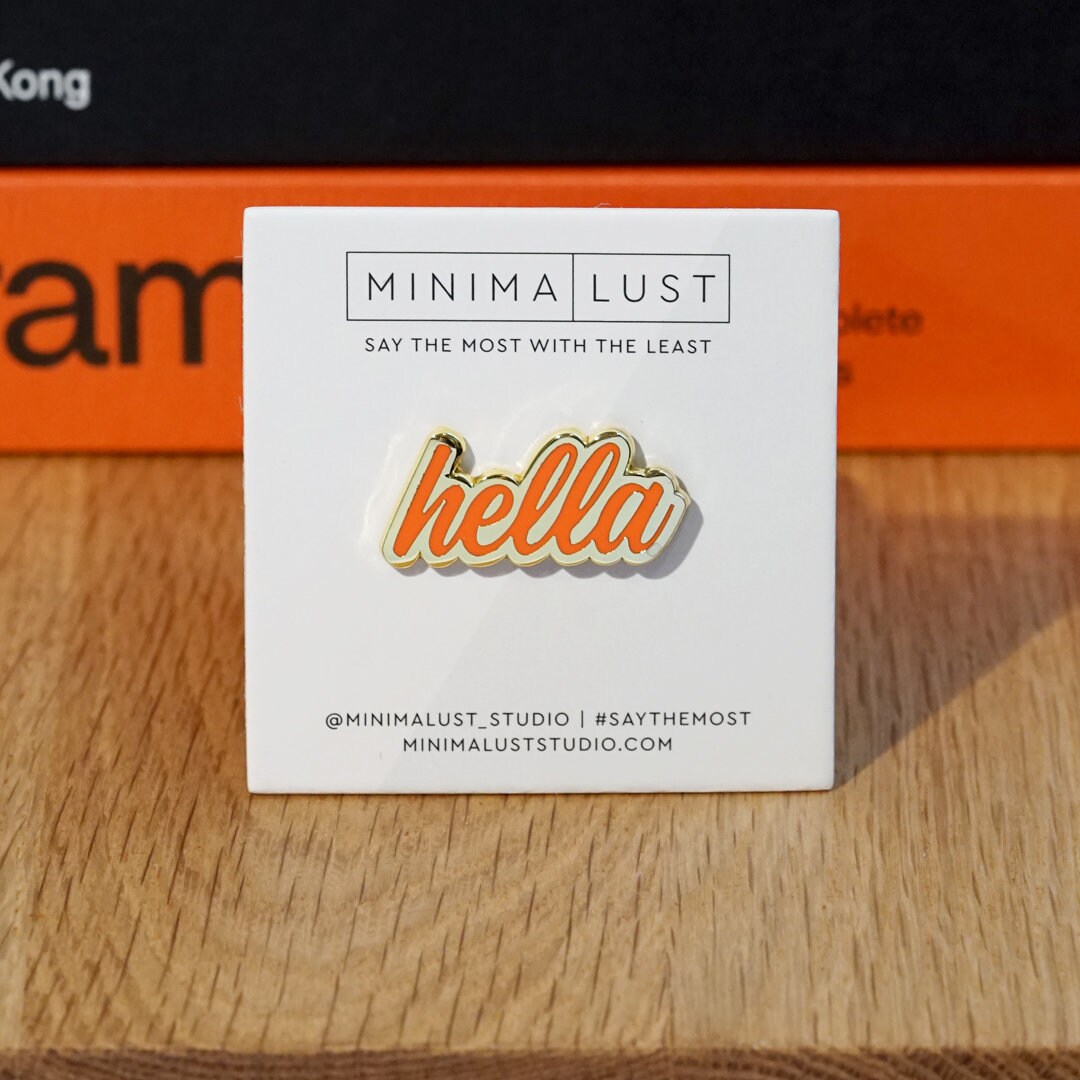 Hella Orange & Gold Enamel Label Pin - SF Giants - San Francisco ...