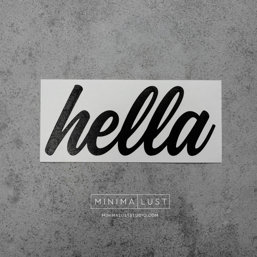 Hella Black Vinyl Decal - SF Giants - Warriors - A's - 49ers - Niners ...