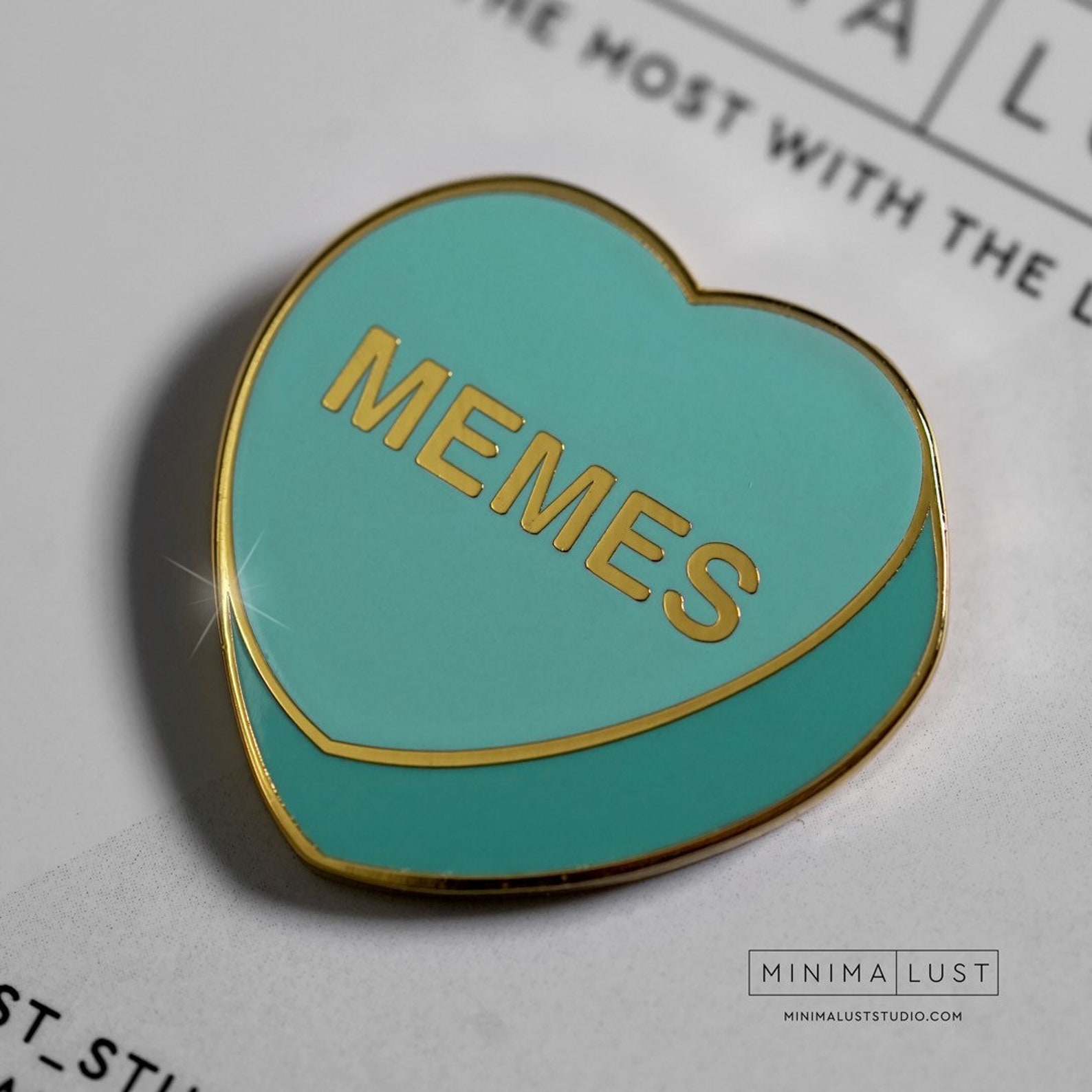 Memes Candy Heart Conversation Heart Enamel Lapel Pin - Etsy