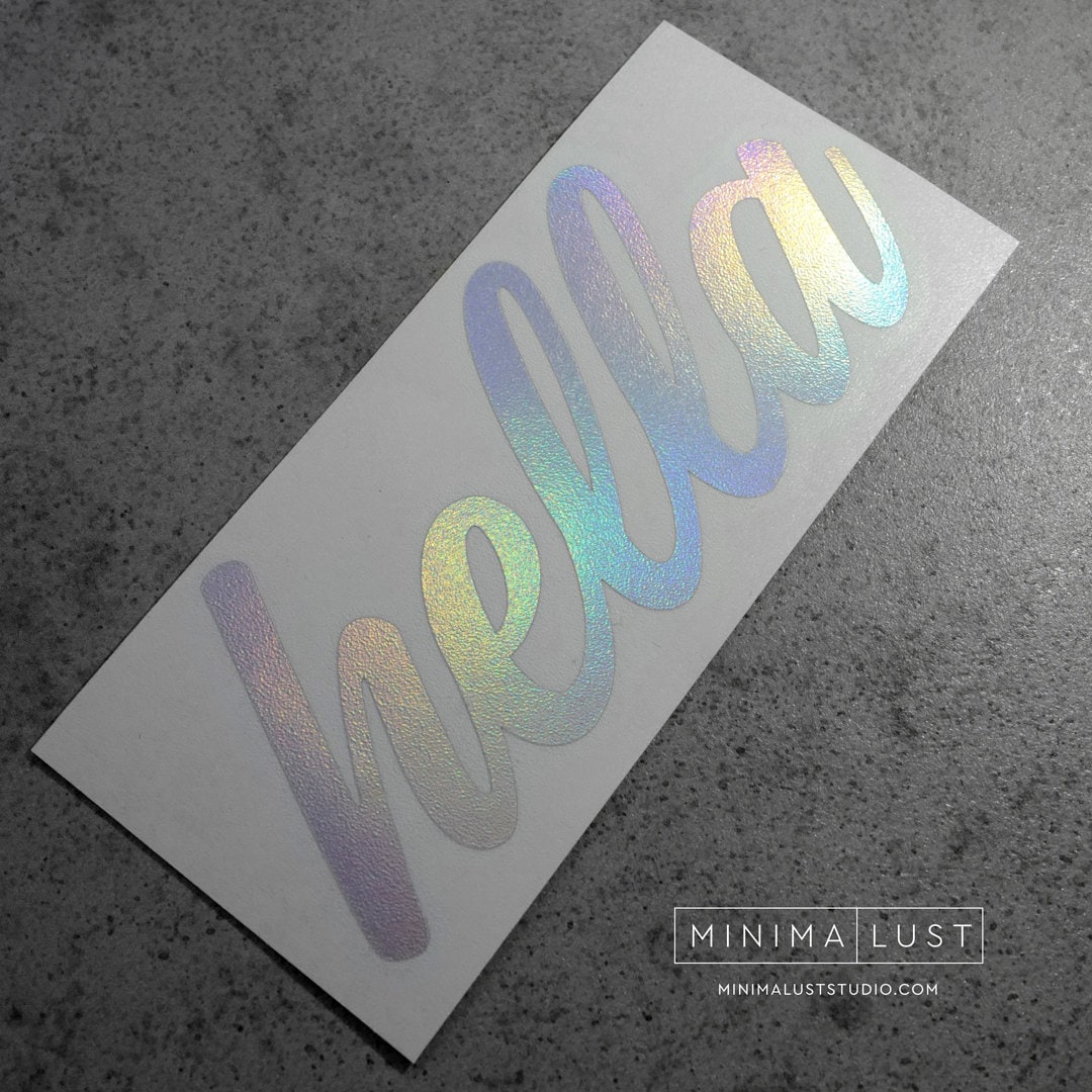 Hella Silver Holographic Vinyl Decal SF Giants Warriors | Etsy