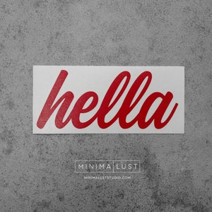 Hella Red Vinyl Decal - SF Giants - Warriors - A's - 49ers - Niners ...