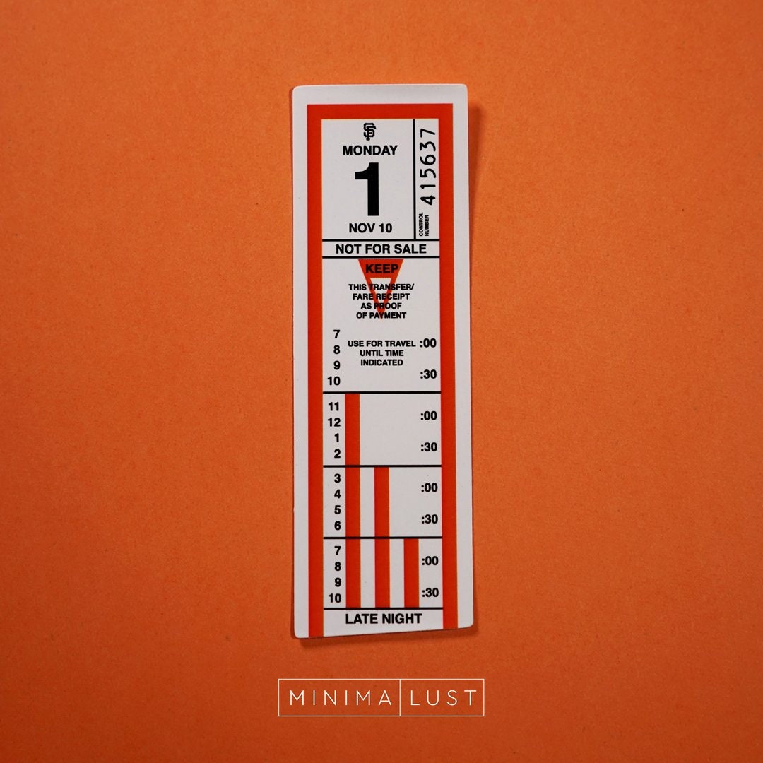 SF MUNI Transfer Die Cut Sticker POP: Proof of Purchase | Etsy