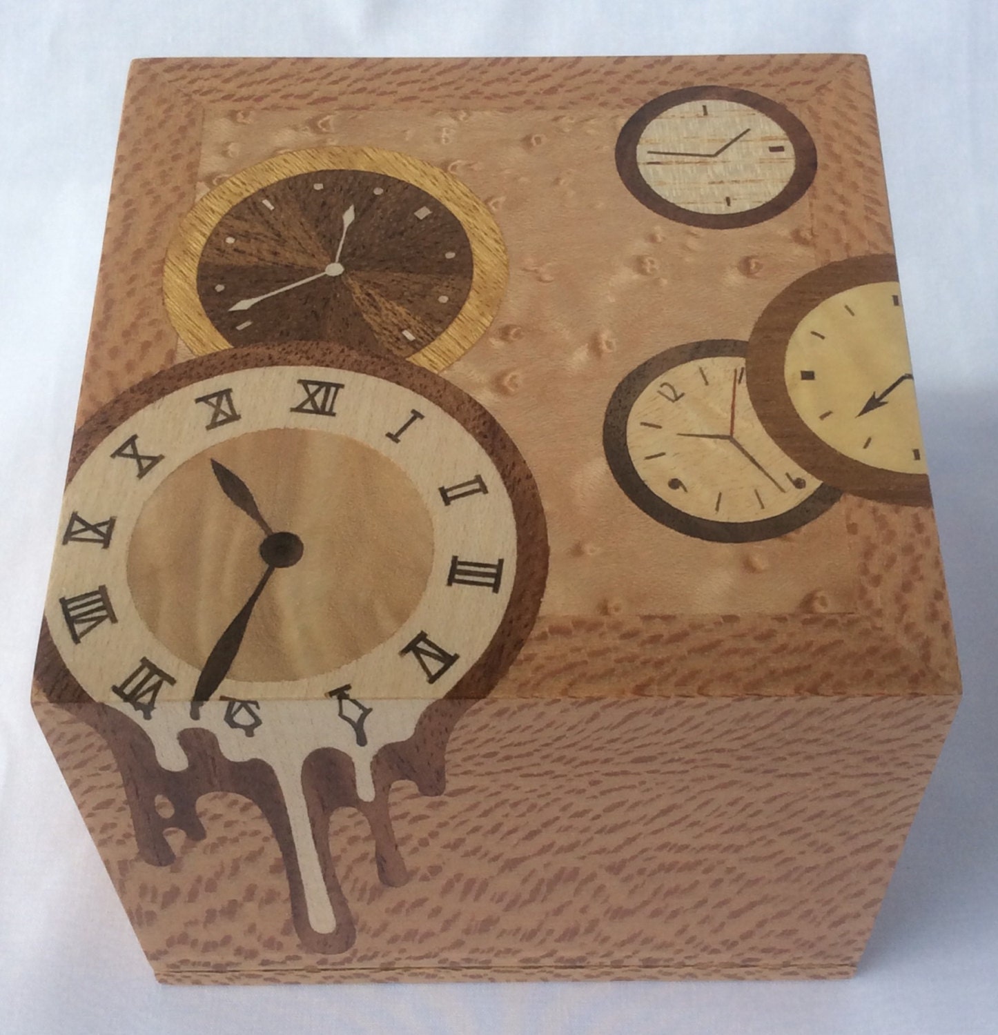 Custom Order:- Marquetry Watch Box,"special Times"; Wooden Watch Box ...