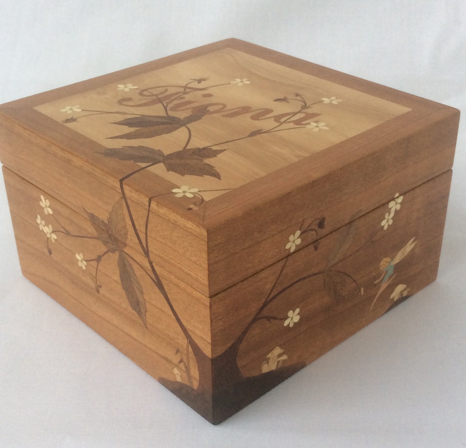 Personalised Keepsake Box; Cherry Trinket Box; Small Jewellery Box ...