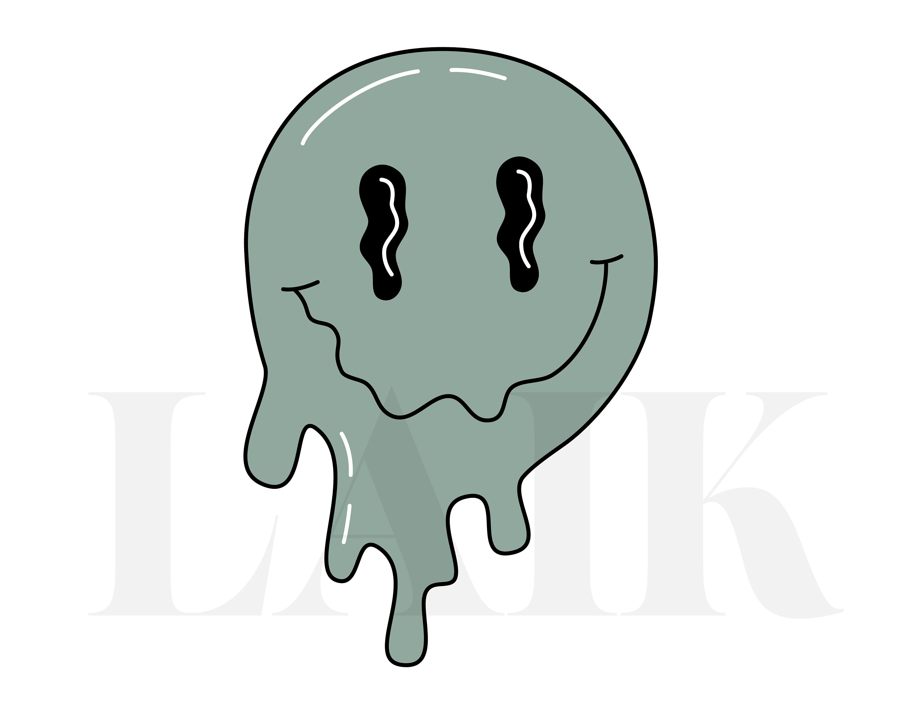 Melting Smiley Face Svg, Svg Files for Cricut, Smiley Face Svg, Mug ...