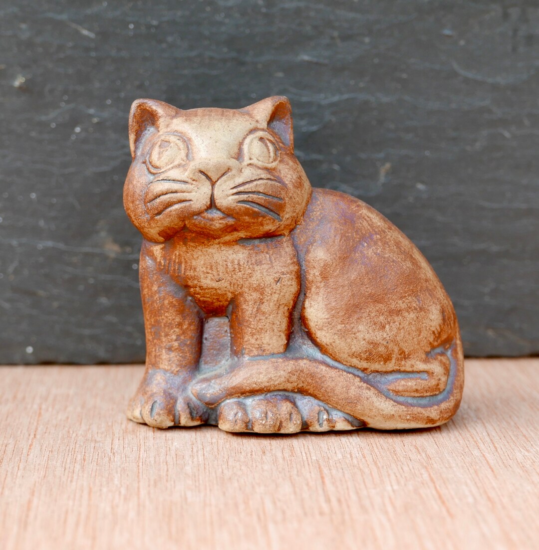 Vintage Studio Pottery Cat Figurine by Quantock - Etsy UK