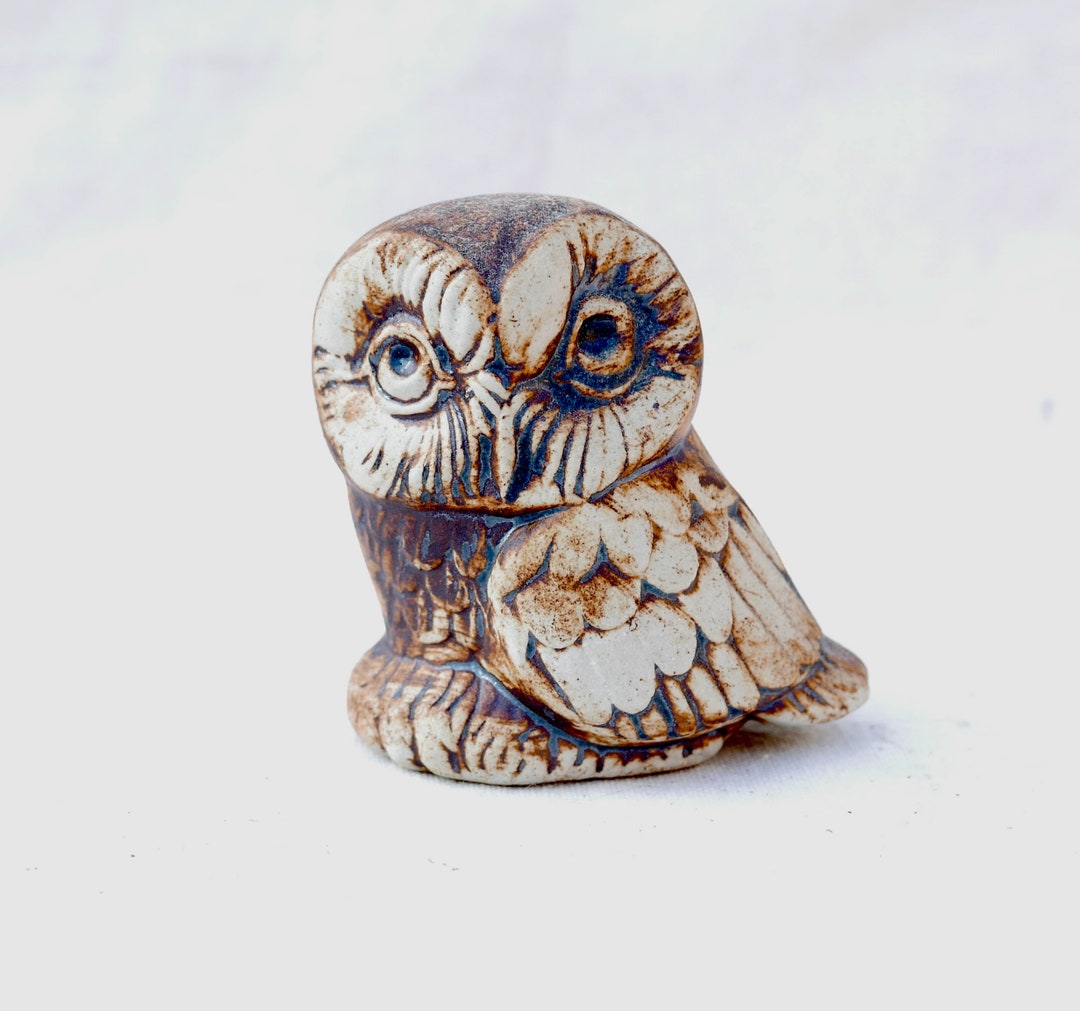 Studio Pottery Owl Figurine by Quantock. - Etsy