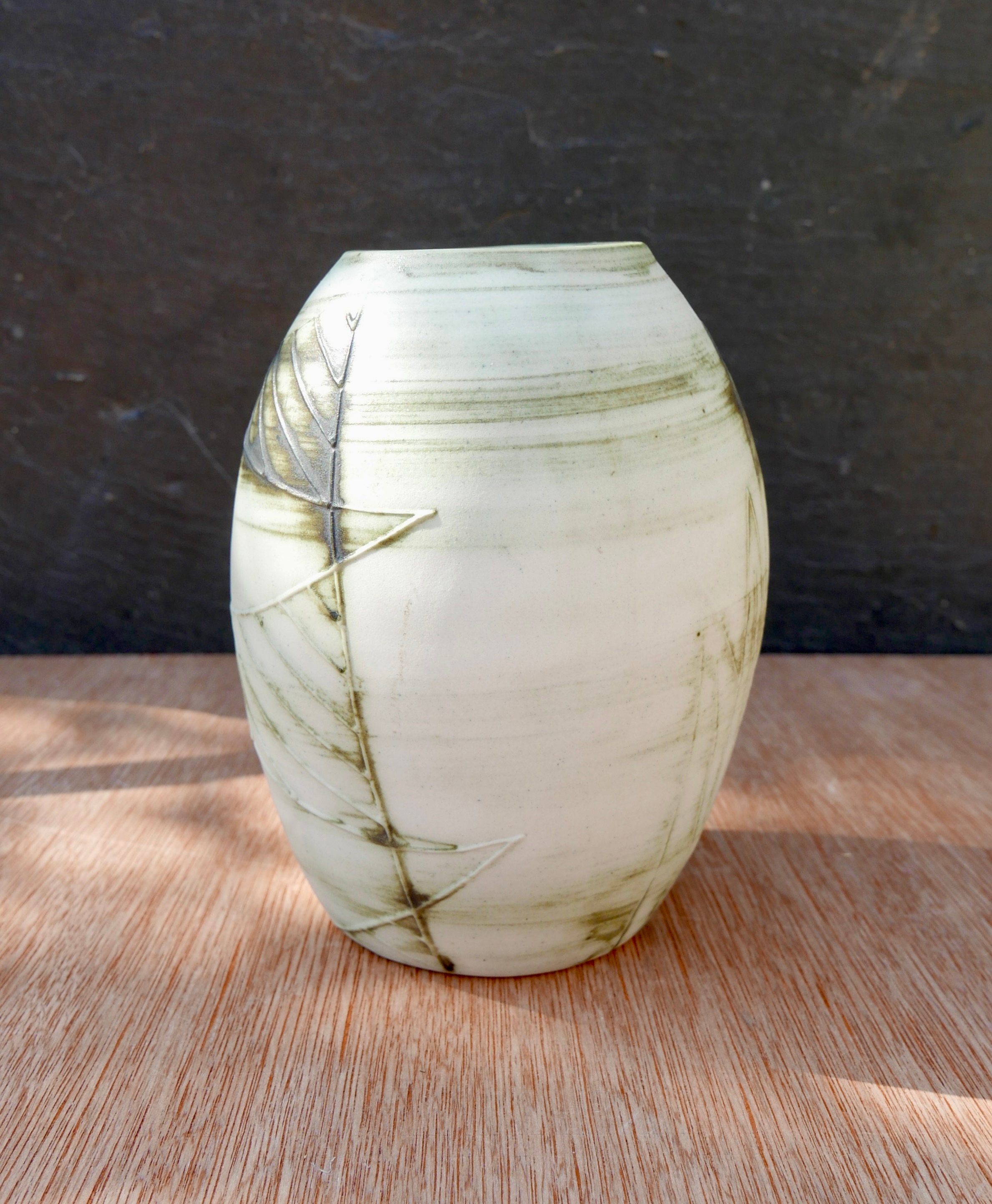 Vintage Carn Pottery Slab Vase - Etsy