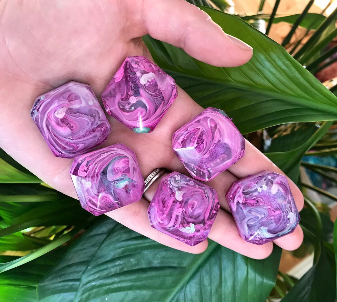 Multicolor Handmade Resin Gemstone Magnet Set, Fridge Art, Alcohol Ink ...