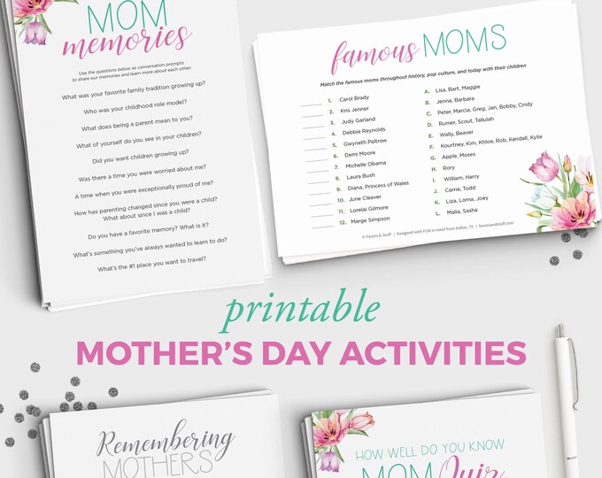 Mother's Day Printable Activity - How Well Do You Know Mom Quiz ...