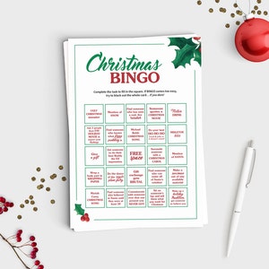 Christmas Bingo Scavenger Hunt Game - Instant Download - 5x7 Printable ...