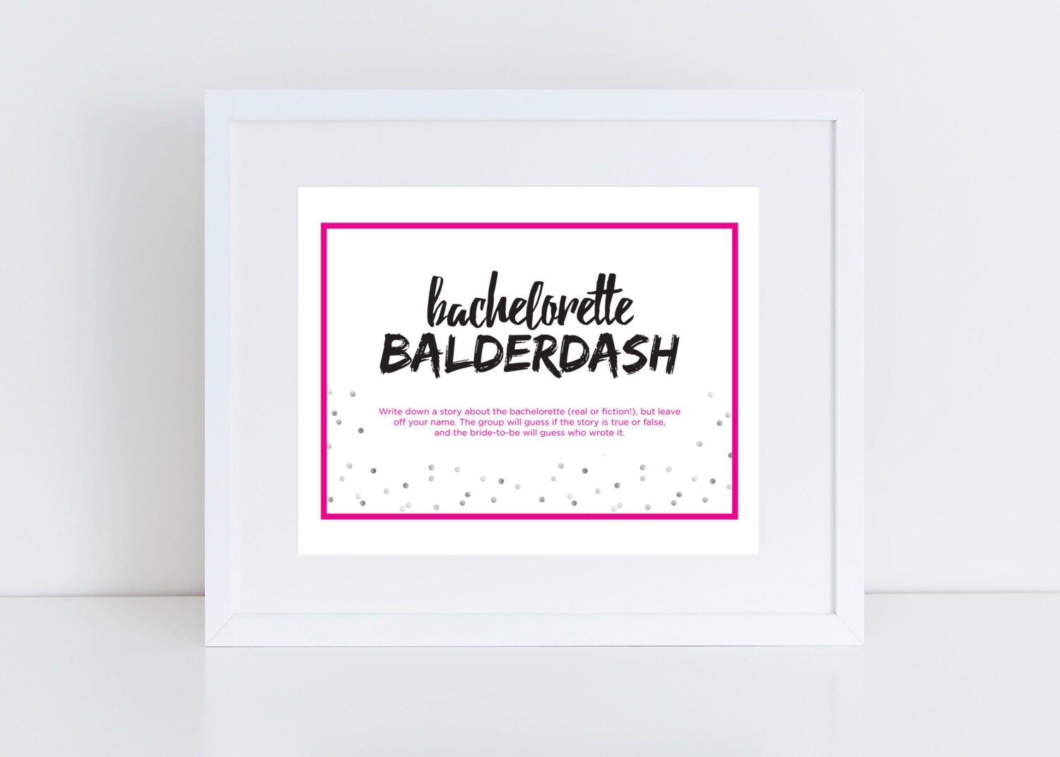 Fun Bachelorette Game - Bachelorette Balderdash Mini Cards and Sign ...