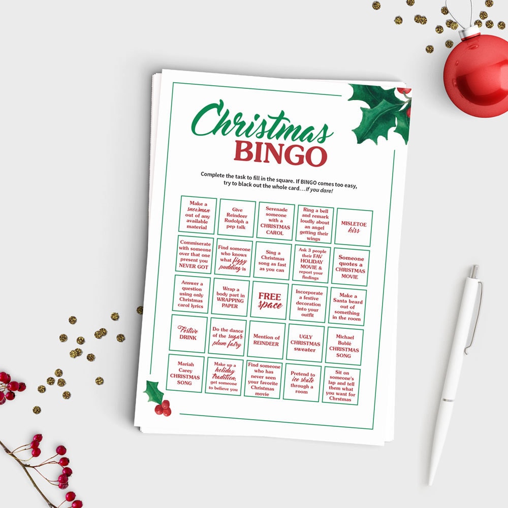 Christmas Bingo Scavenger Hunt Game - Instant Download - 5x7 Printable ...
