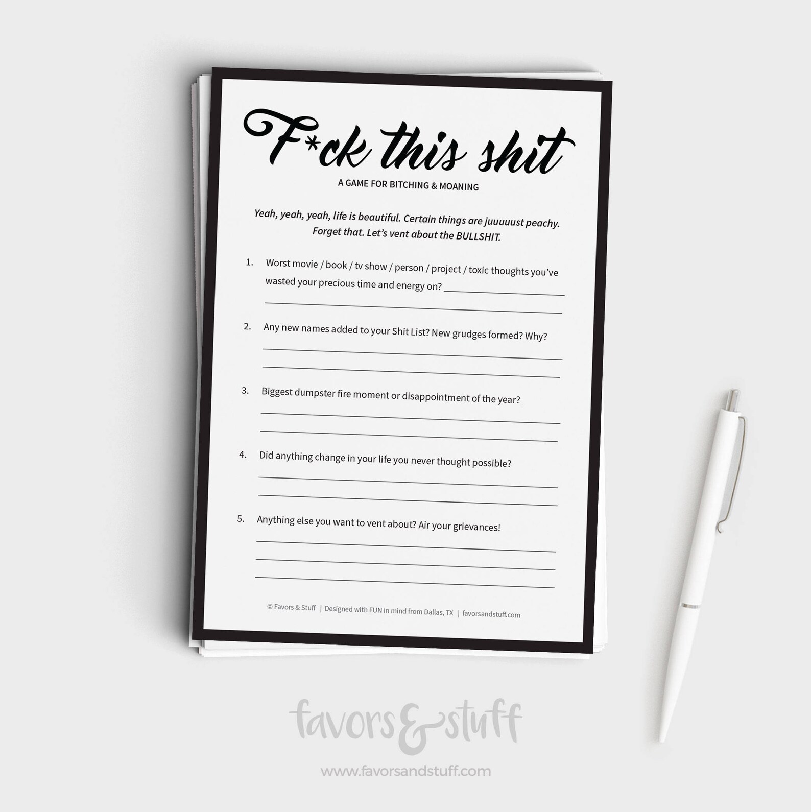 Break up Game - Realistic New Years Party Game - Fun New Years Eve Game ...