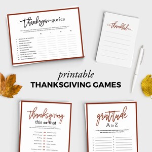 Gratitude A to Z - Thanksgiving Game - Friendsgiving - Printable ...