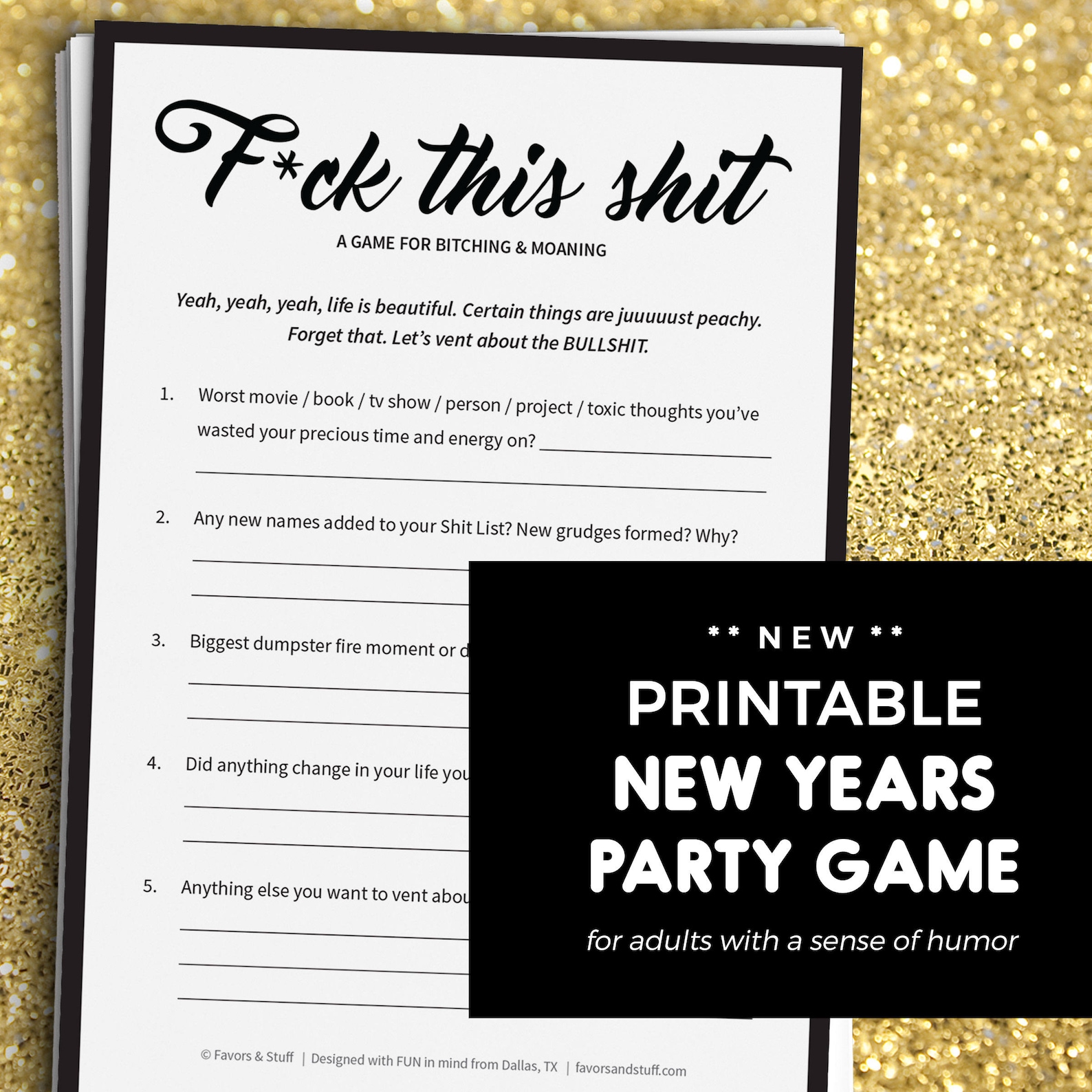 Break up Game - Realistic New Years Party Game - Fun New Years Eve Game ...