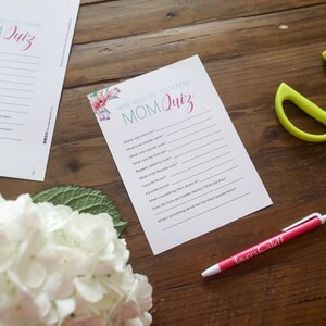 Mother's Day Printable Activity - How Well Do You Know Mom Quiz ...