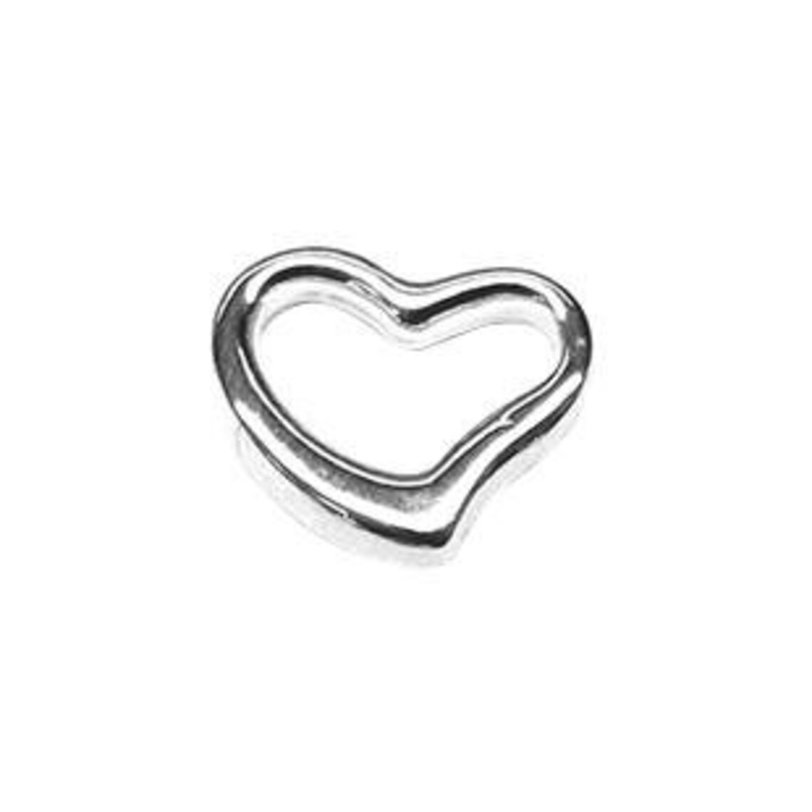 14k Solid Gold Small Open Heart Pendant Charm - Etsy