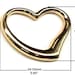 14k Solid Gold Large Open Heart Pendant Charm - Etsy