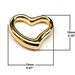 14k Solid Gold Small With Loop Open Heart Pendant Charm - Etsy